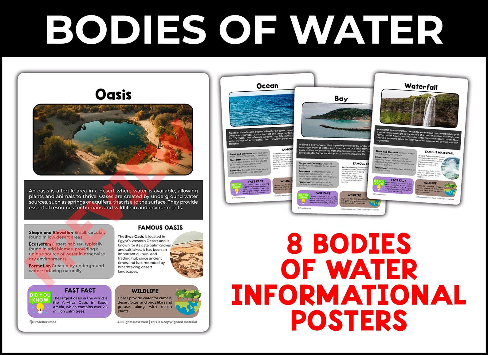 Bodies of Water and Landforms Body of Water Activity Geography ...