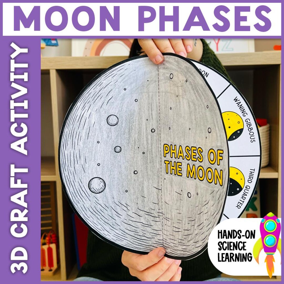 MOON PHASES Project Activity | Lunar Cycle Cut Paste | Phases of the ...