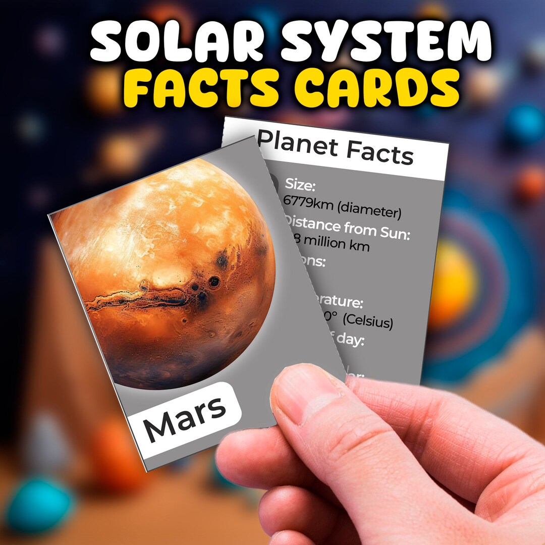 Solar System Planets Fact Cards Planets of the Solar System Flash Cards ...