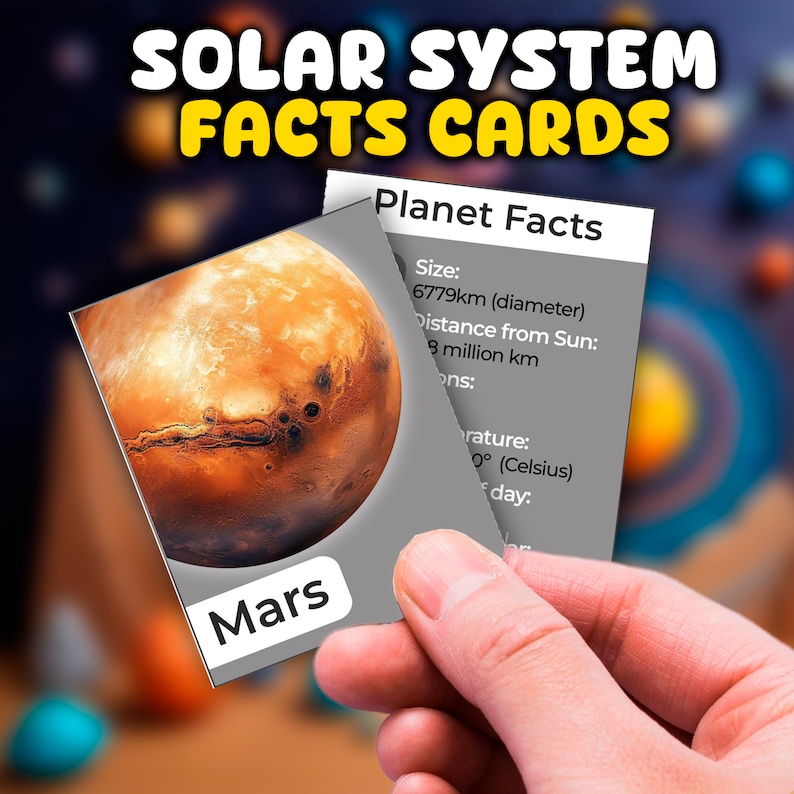 Solar System Planets Fact Cards Planets of the Solar System Flash Cards ...