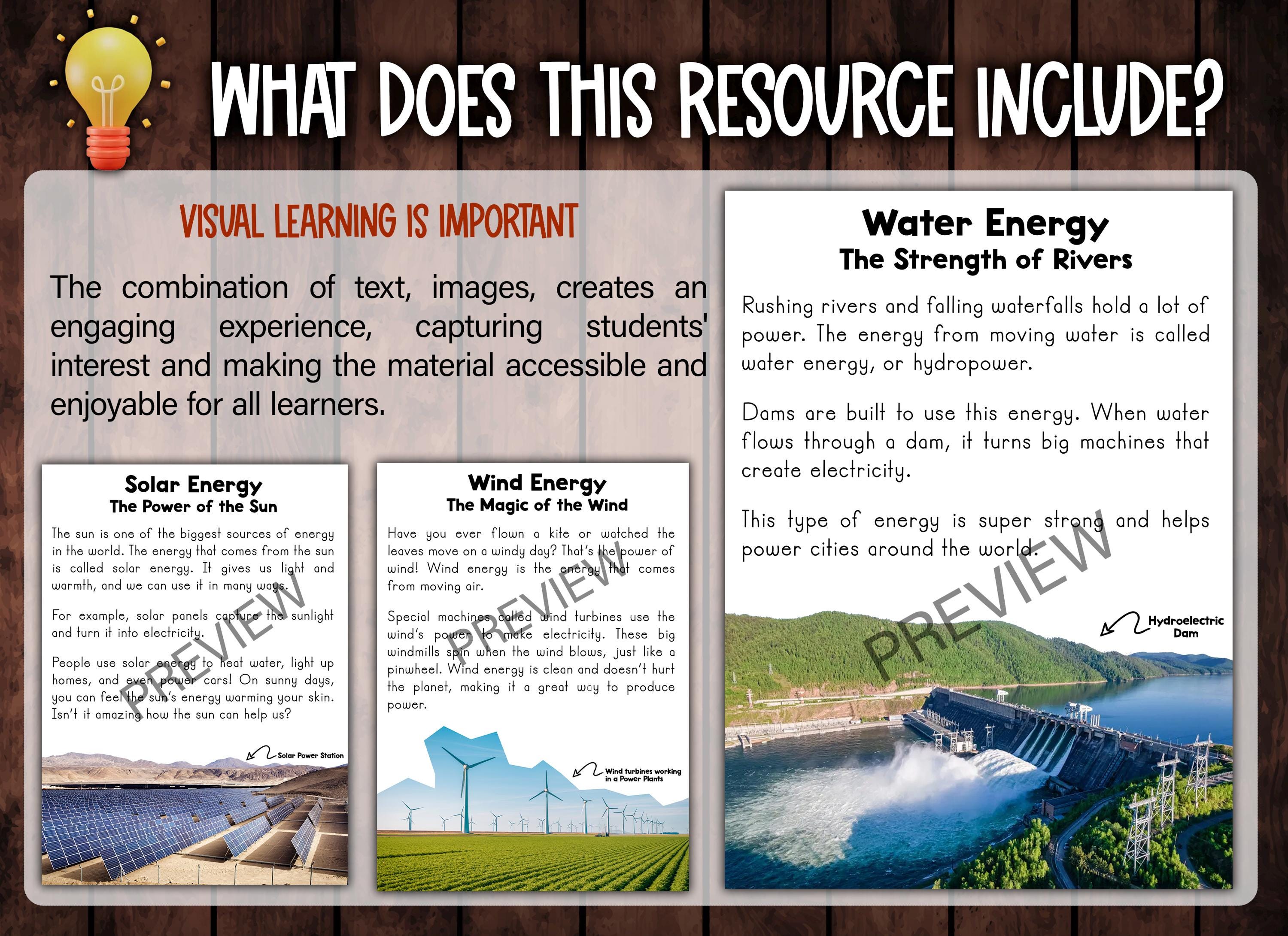 Types of Energy Reading Comprehension Passage + Questions | Forms of ...