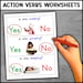 Action Verbs Worksheets Activities | Picture Cards for Autism | Special ...