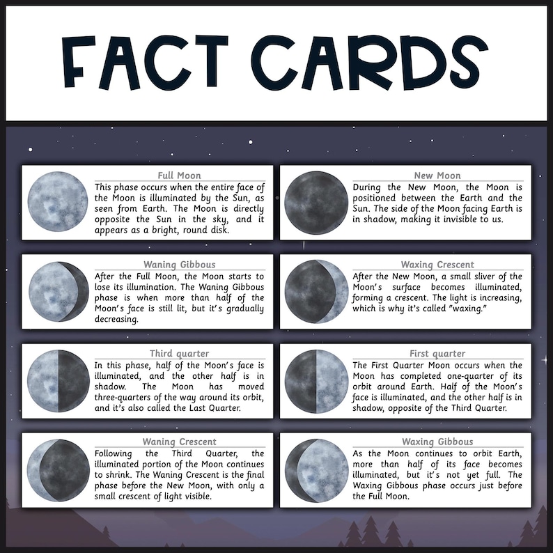 Moon Phases Activity Pack Phases of the Moon Phases Explained Moon ...