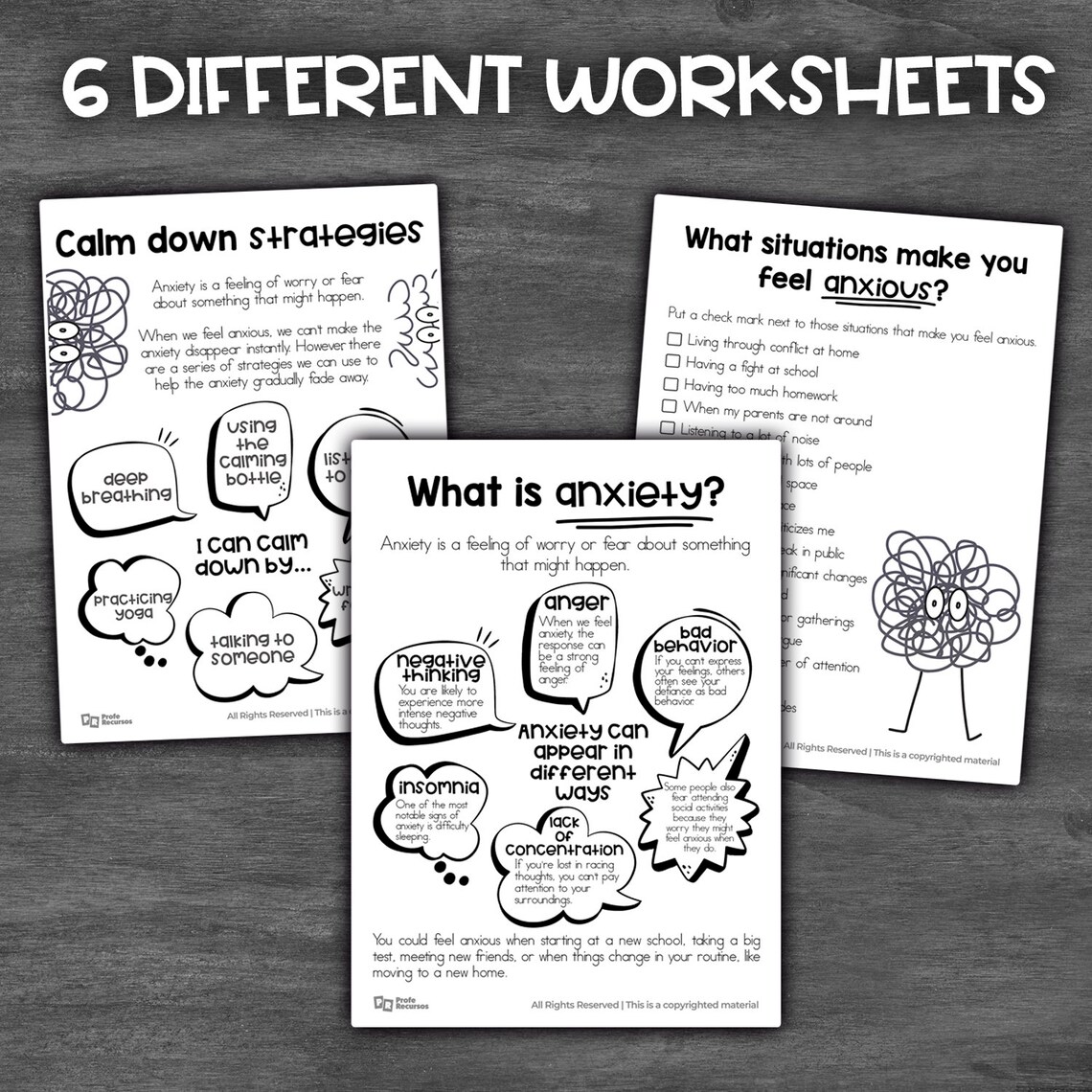 Anxiety Activity Pack How to Deal With Anxiety Kids Social Emotional ...