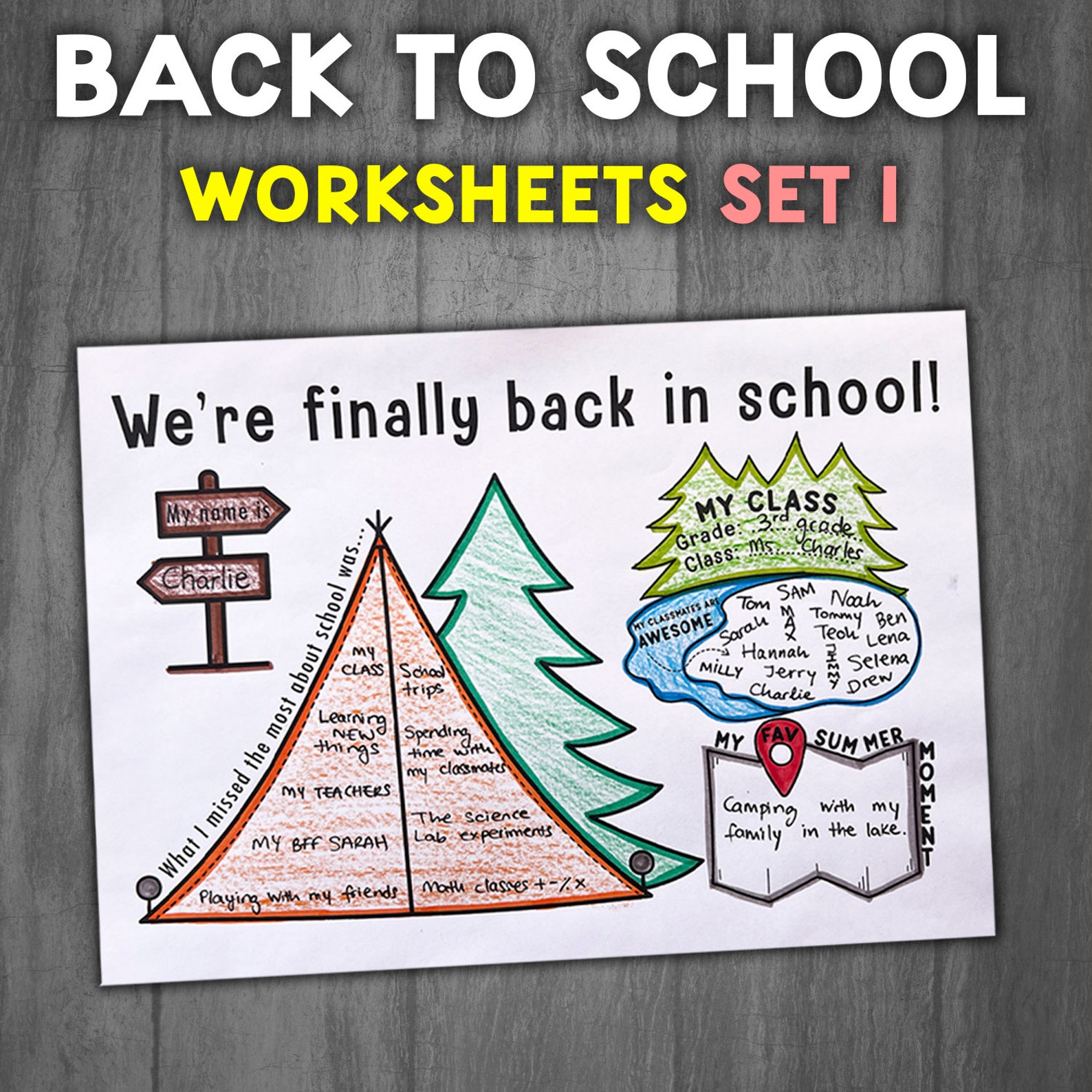Back to School Activities & Worksheets | SET 1 | First Week of School ...