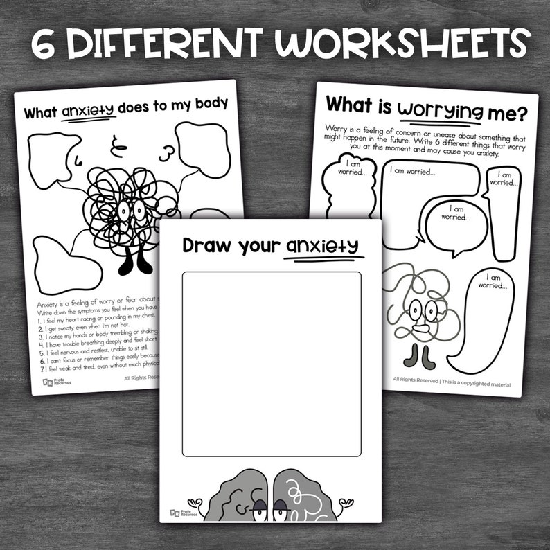 Anxiety Activity Pack How to Deal With Anxiety Kids Social Emotional ...