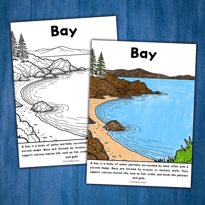 Landforms and Bodies of Water Geography Activity for Kids Landforms ...