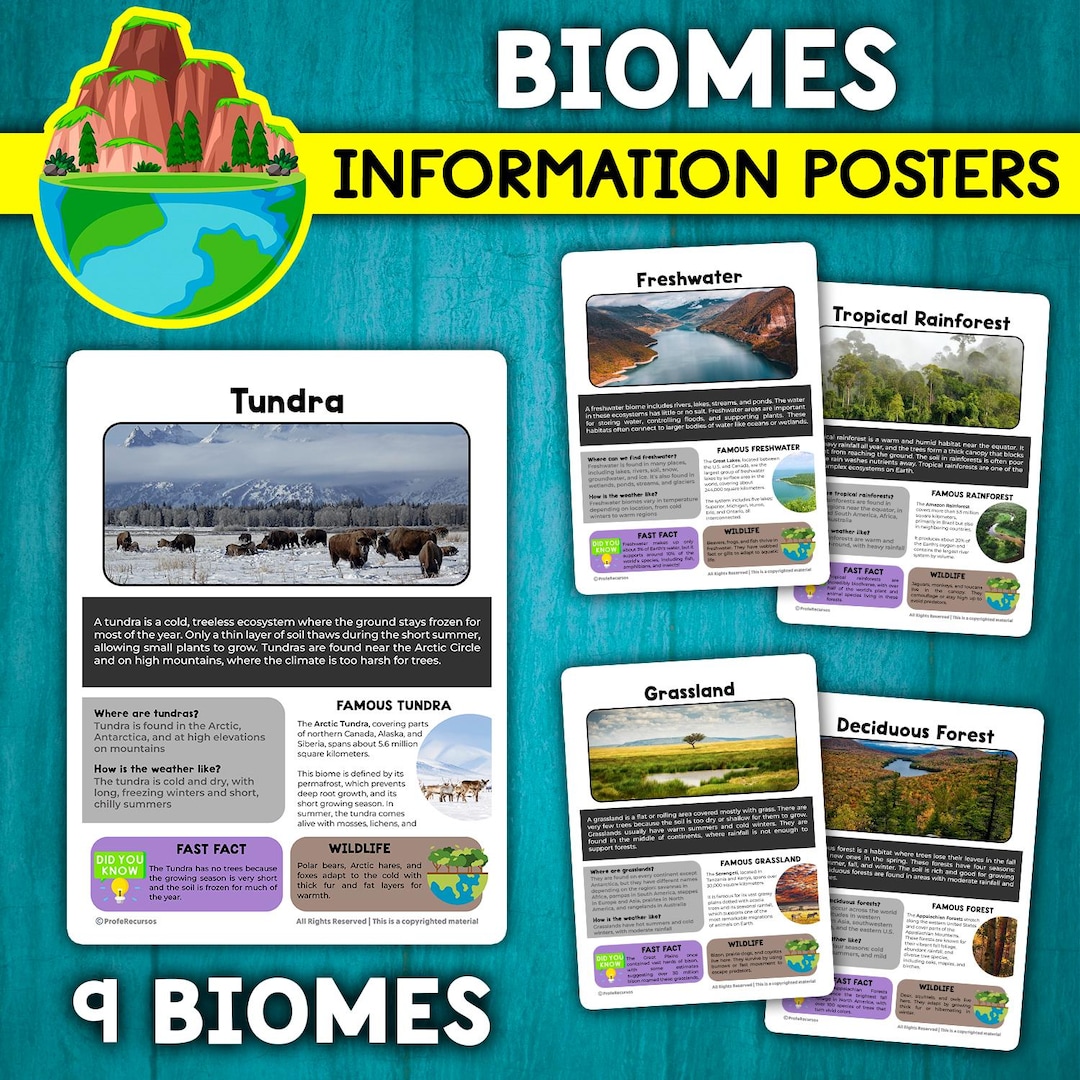 Biomes Information Posters | Reading Passages | Habitats of the World ...