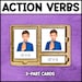Action Verbs Flashcards for Autism | Speech Therapy ESL Vocabulary Real ...