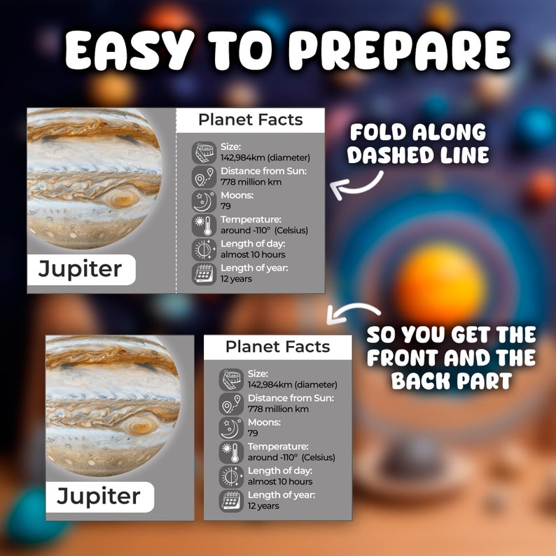 Solar System Planets Fact Cards Planets of the Solar System Flash Cards ...