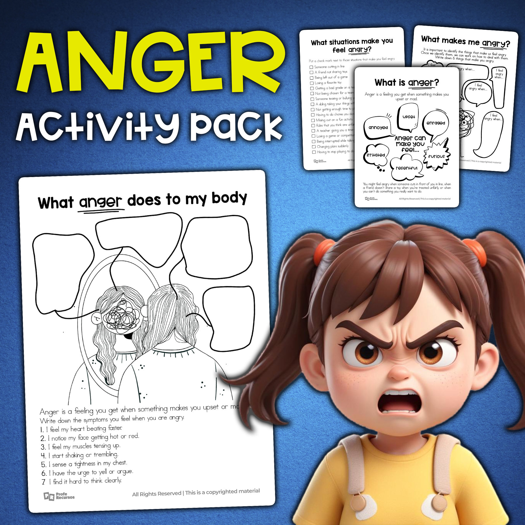 Anger Management for Kids Anger Management Kids Activity Social ...