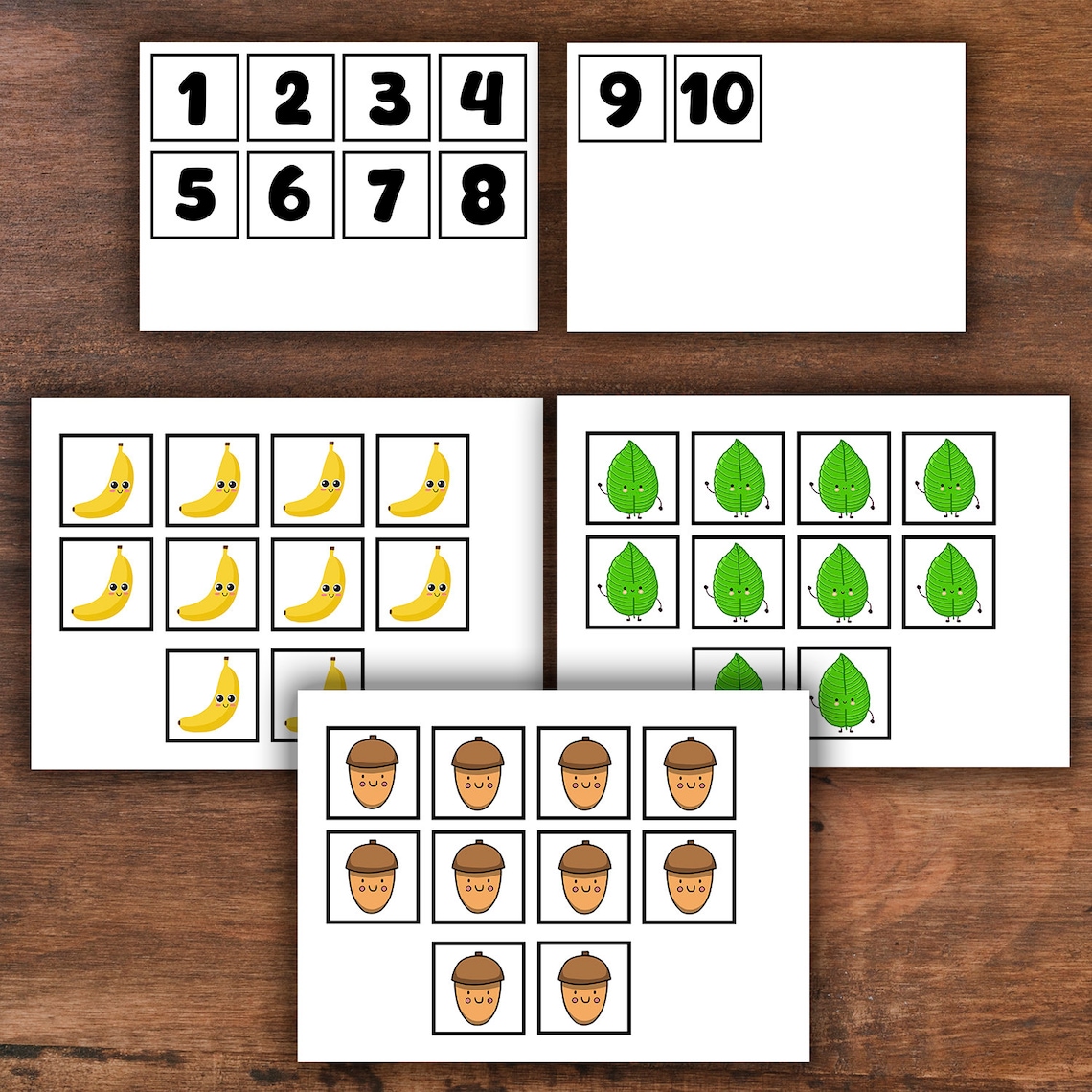 Numbers 1 to 10 Counting and Matching Activity Printable Montessori ...