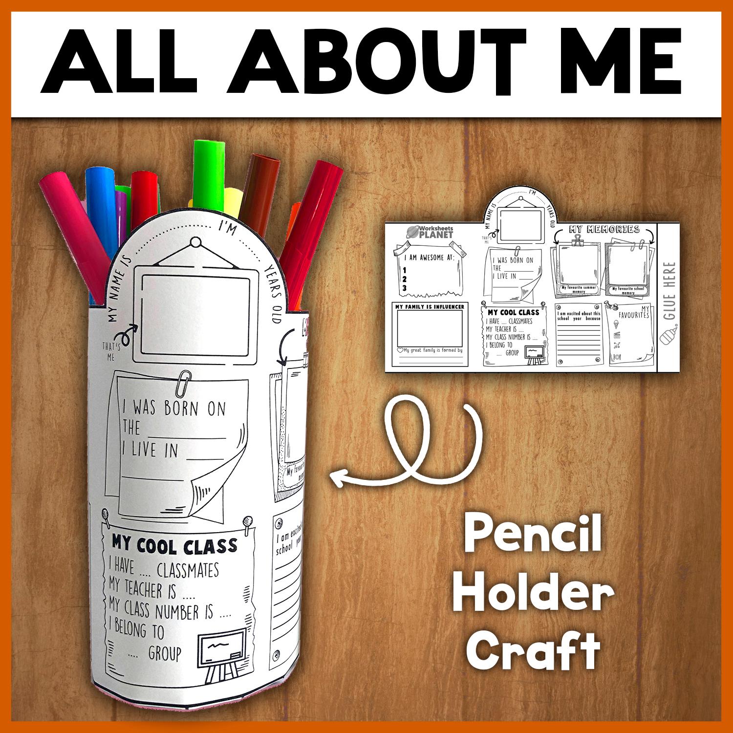 Back to School | 3D Craft Activity | Writing Activity | PENCIL HOLDER ...