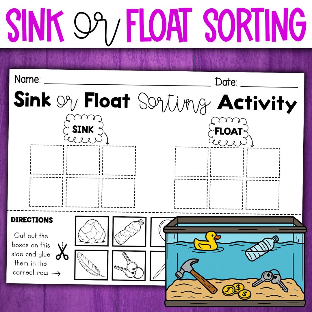 Sink or Float Sorting Activity | Sink or Float Worksheet | Interactive ...