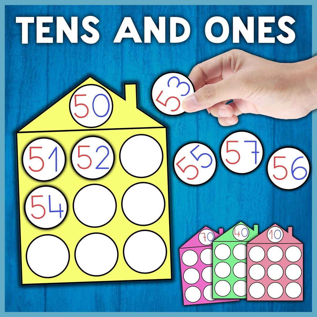 Tens and Ones Activity for Kindergarten | Place Value | Kindergarten ...