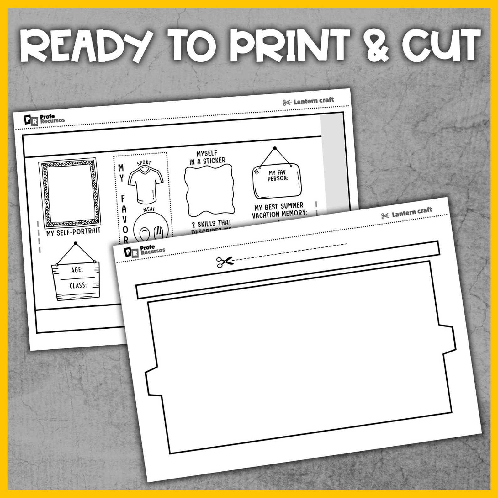 All About Me Craft Activity | Back to School First Day of School ...