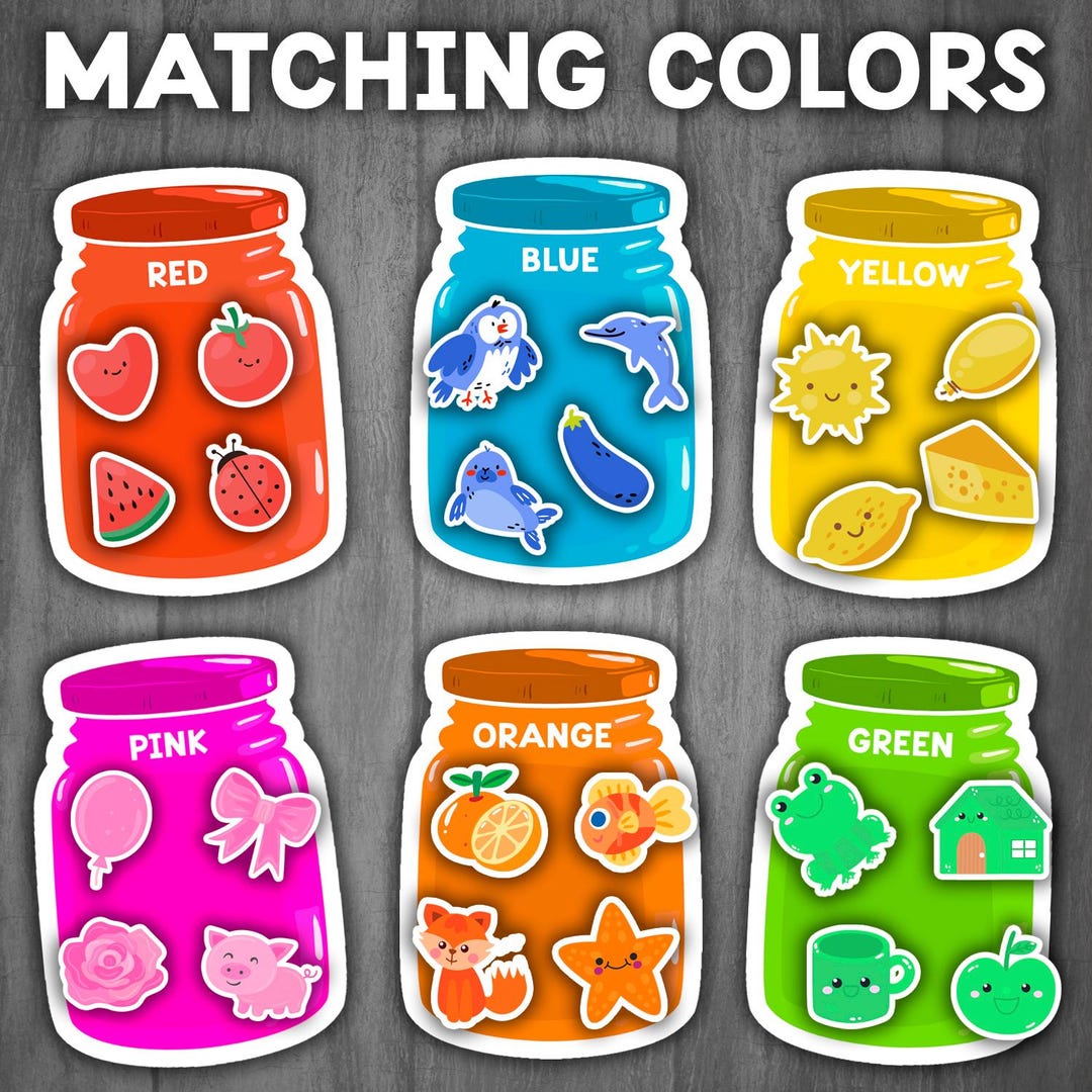 Color Sorting Activity Color Matching Activity | Learning Colors ...