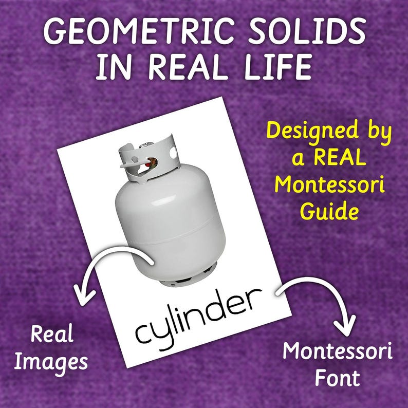 Geometric Solids in Real Life Objects | 3-part Montessori Cards ...