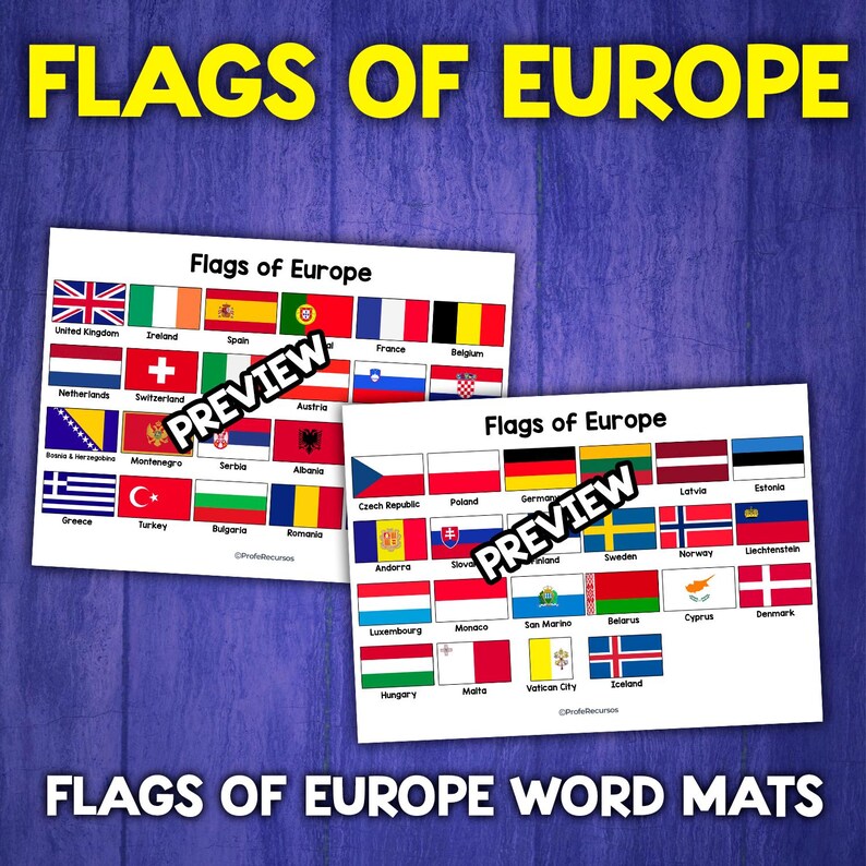 Map of Europe Political Map of Europe Flags of the Countries of Europe ...