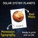 Solar System 3 Part Cards Solar System Planets Cards Solar System Real ...