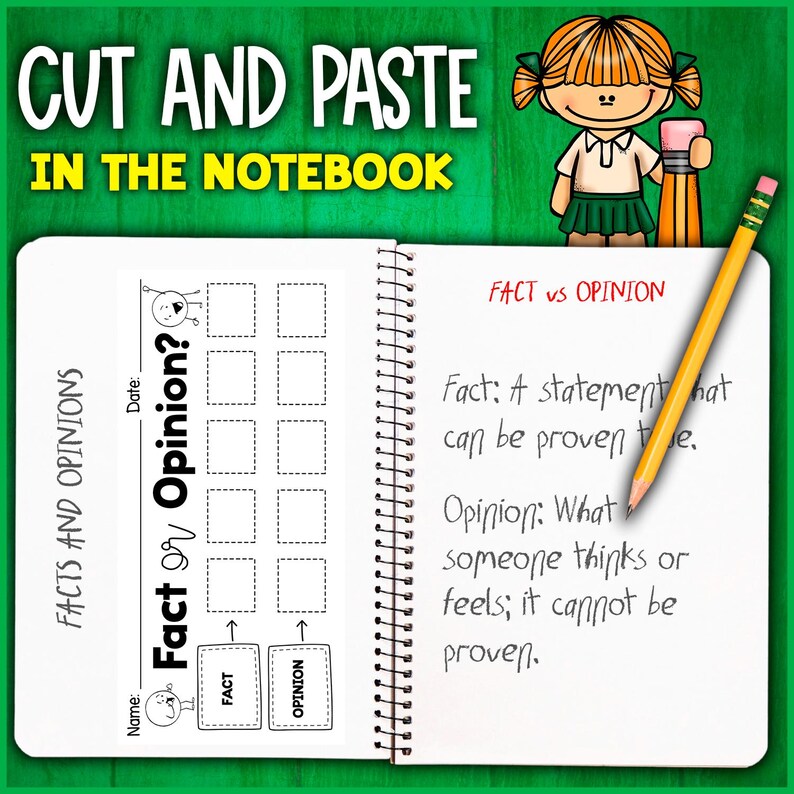 Fact and Opinion Sorting Activity | Cut and Paste Worksheet | Fact VS ...
