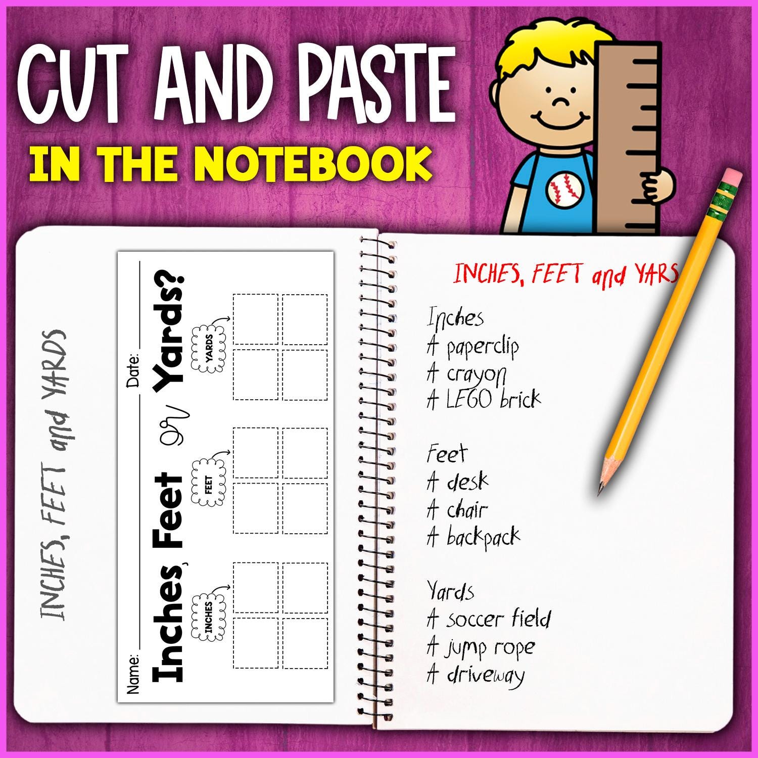 Inches, Feet or Yards? Sorting Activity | Measurement Length Worksheet ...