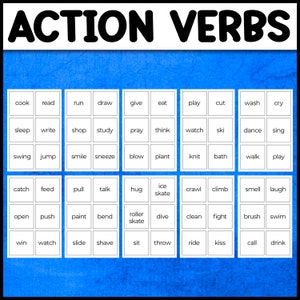 Action Verbs Activity | Word to Picture Match | Speech Therapy Special ...
