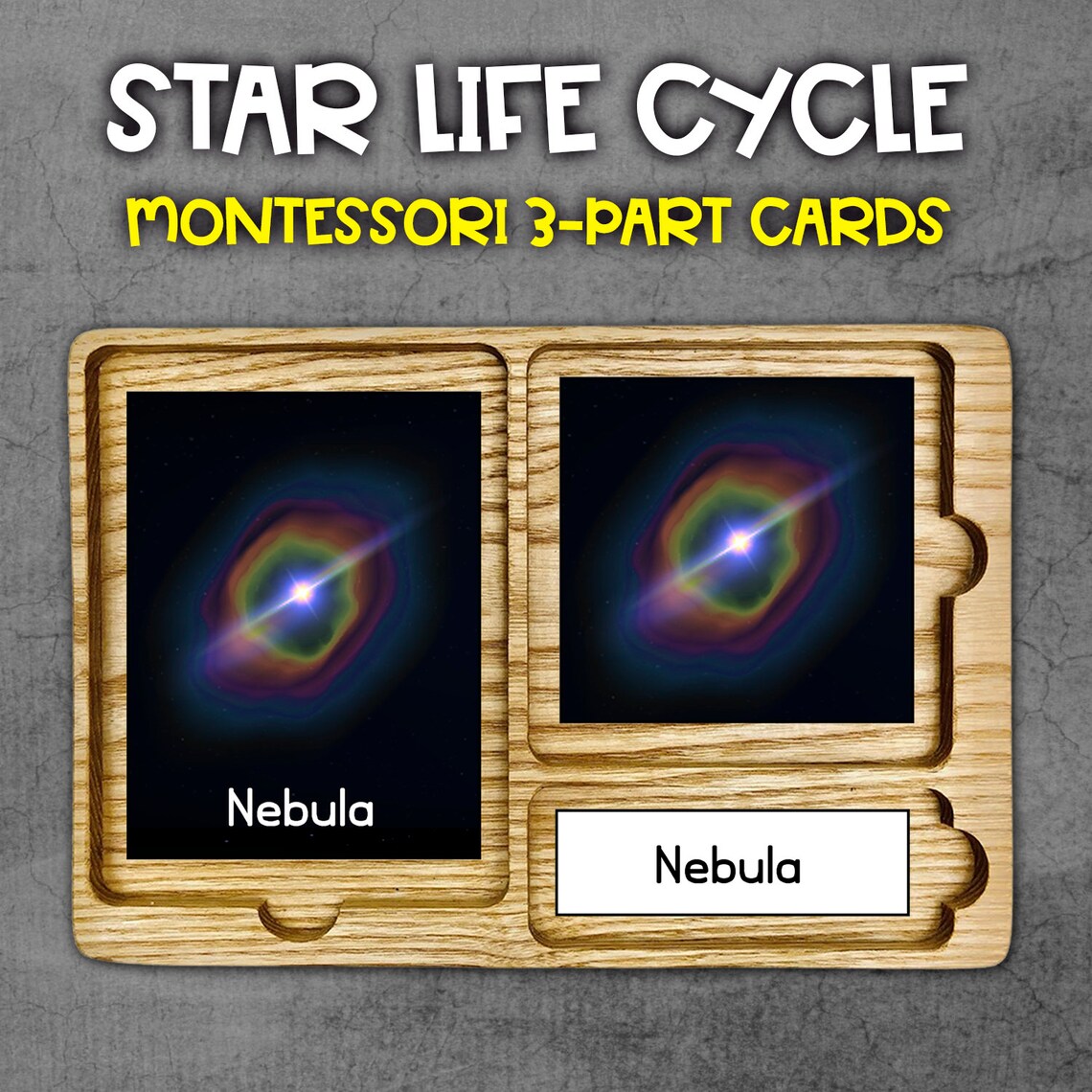 Star Life Cycle Montessori 3 Part Cards | Pictures + Description | Life ...