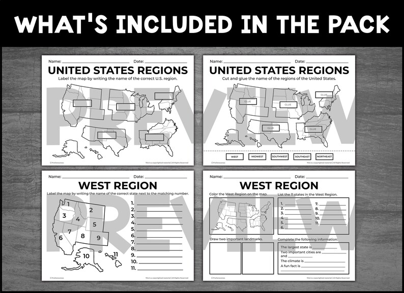 The West Region | Regions of the US | Geography 5 Regions of the United ...