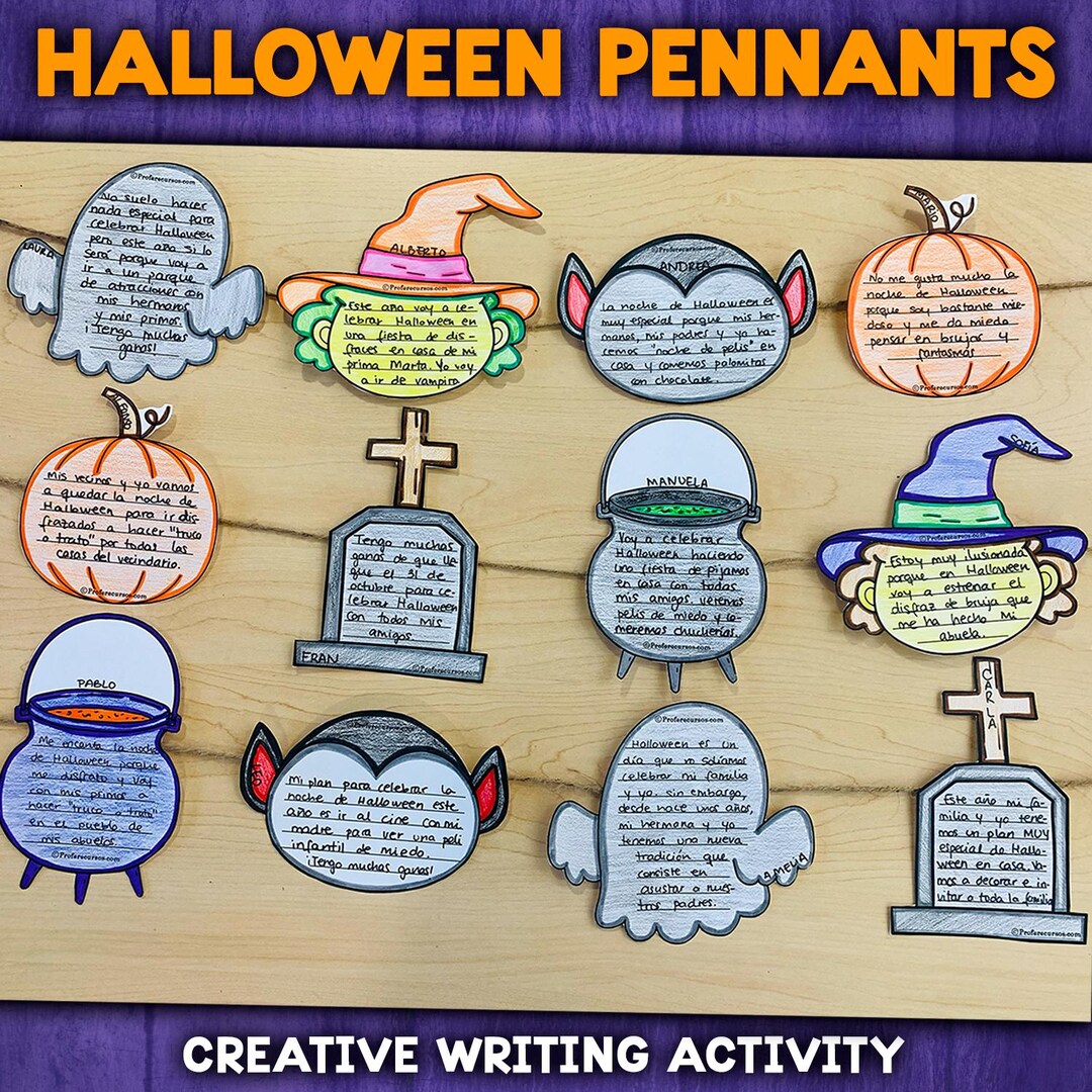 Halloween Writing Pennants | Bulletin Board Ideas | Creative Writing ...
