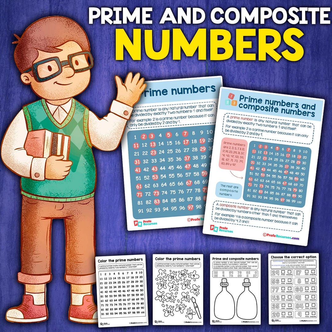 Prime and Composite Numbers Activities | Worksheets + Lesson | Factors ...