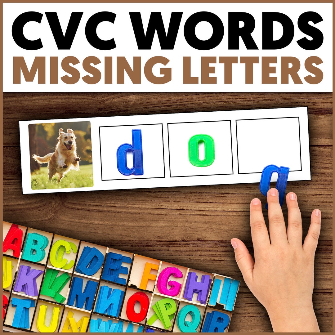 CVC Words and Phonics CVC Words Activity for Prek CVC Words Cards 3 ...