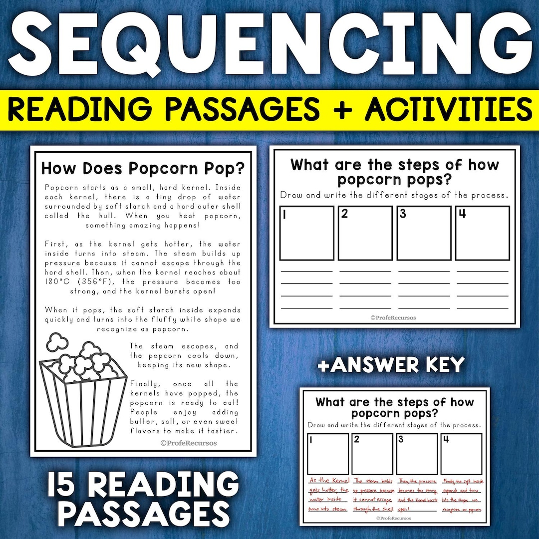 Sequencing Reading Passages | Sequencing Activities | Reading ...