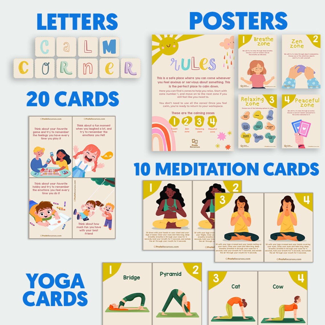 Calm Corner Kit, Calm Corner Space for Kids, Calming Corner, Calming ...