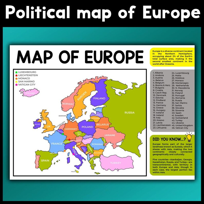 Europe Maps Political Map of Europe Blank Map of Europe Countries Map ...
