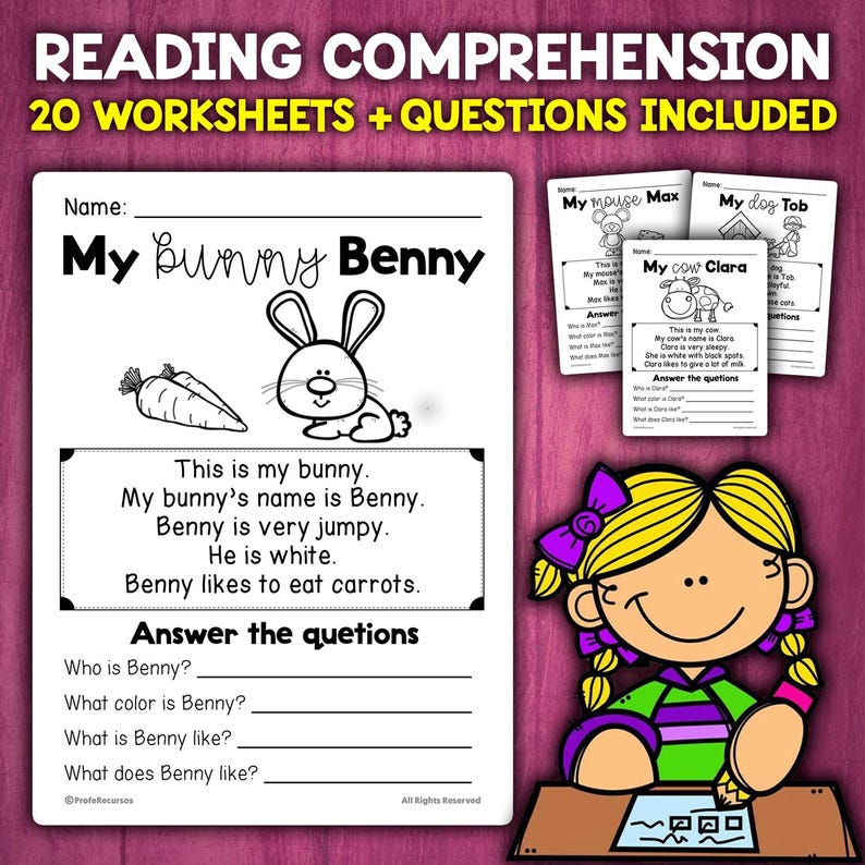 1st Grade Reading Comprehension Worksheets | First Grade Reading ...