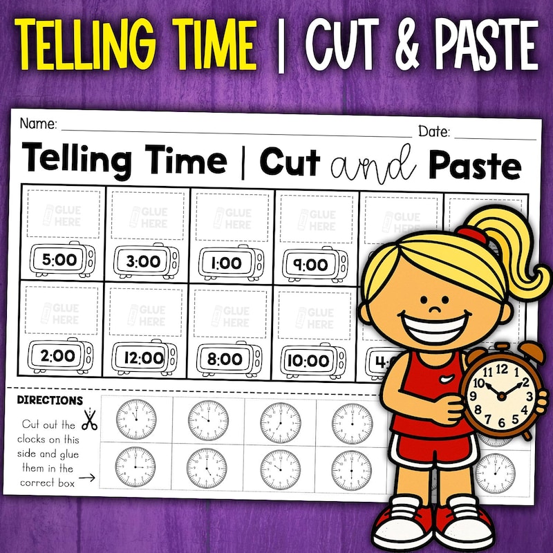 Telling Time Puzzles - Etsy