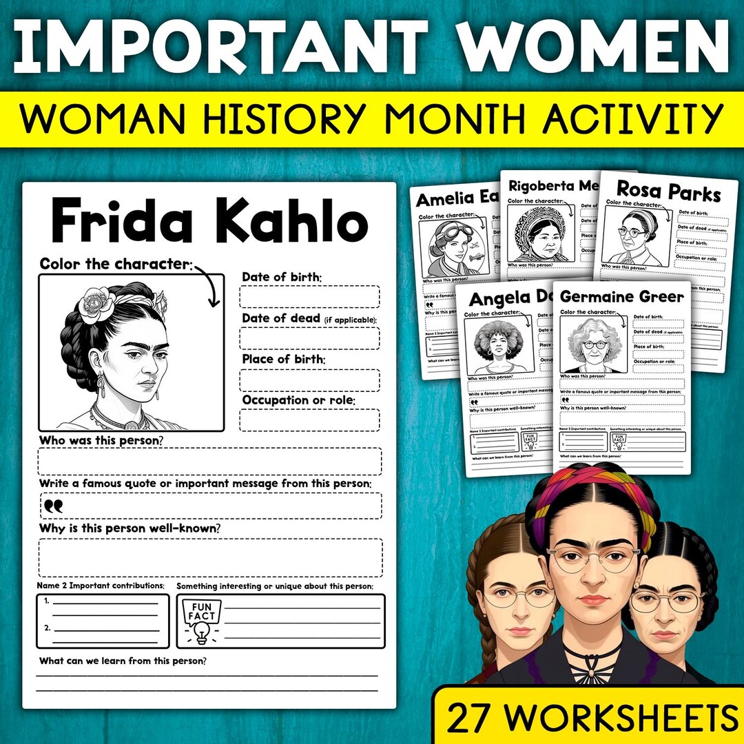 Women's History Month Activity Research Project | Worksheets | Famous ...