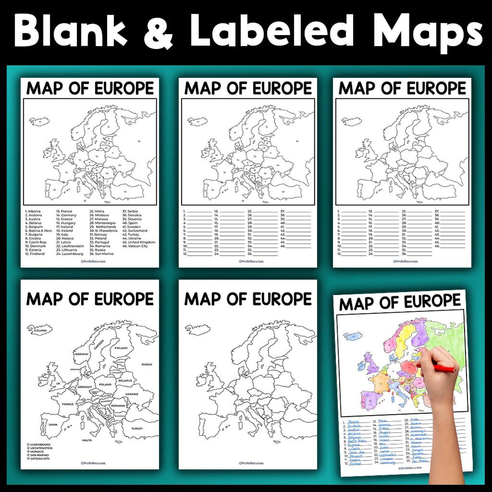 Europe Maps Political Map of Europe Blank Map of Europe Countries Map ...