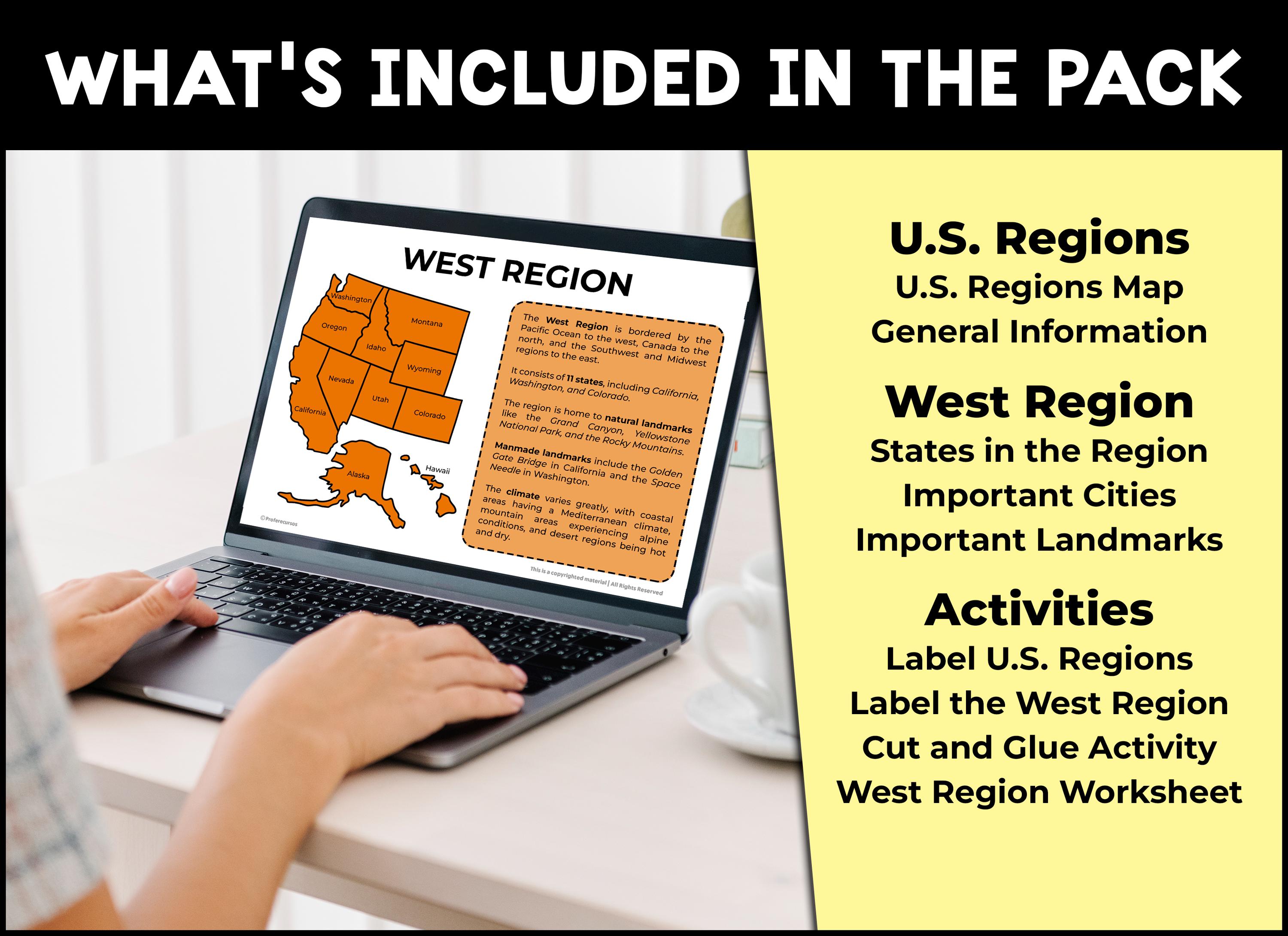 The West Region | Regions of the US | Geography 5 Regions of the United ...