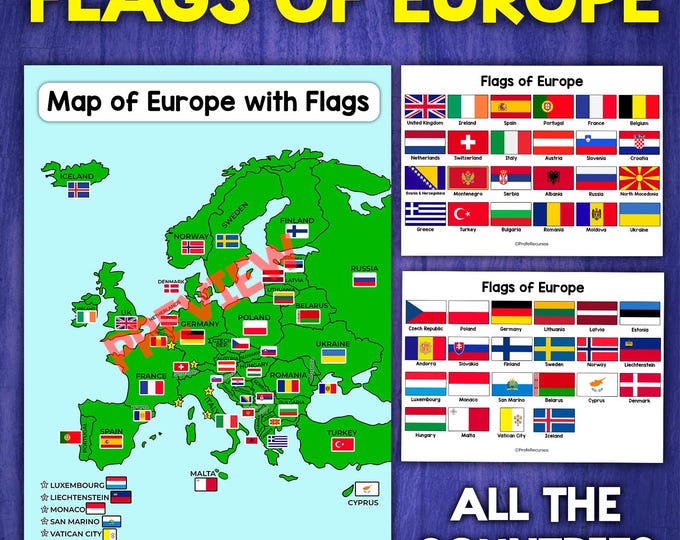 European Capitals, Flags Countries and Capitals of Europe, European ...