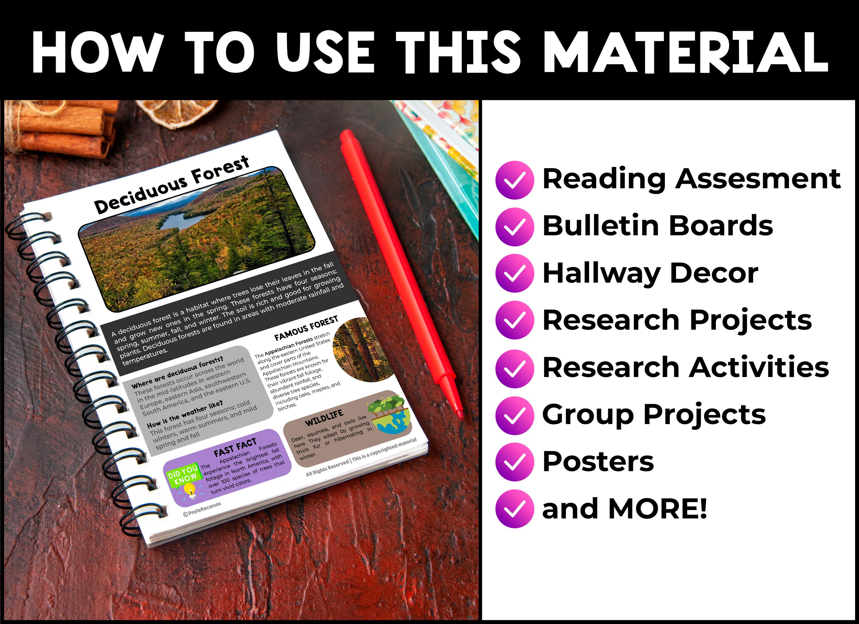 Biomes Information Posters | Reading Passages | Habitats of the World ...