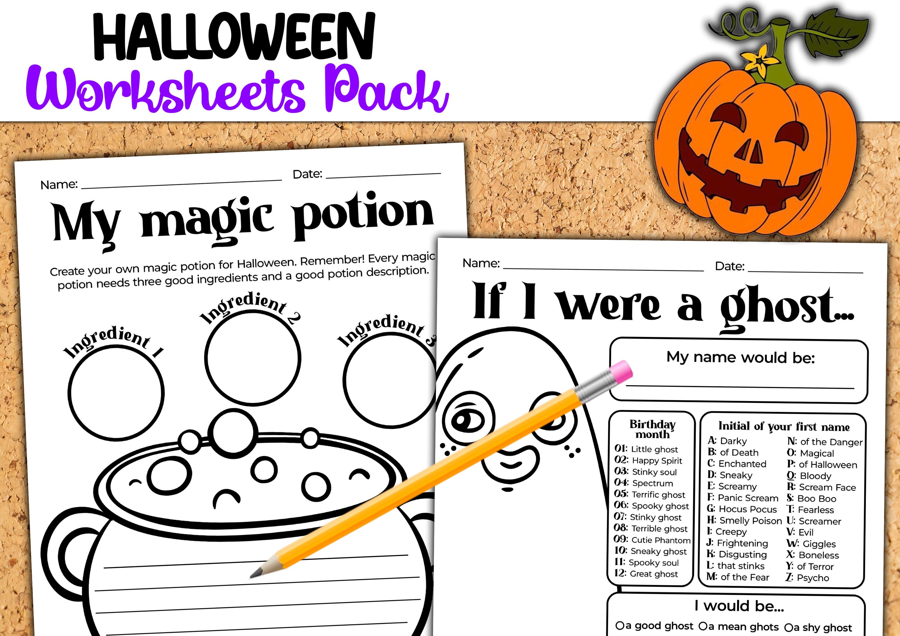 Halloween Worksheets Activity | Halloween Creative Writing NO PREP ...