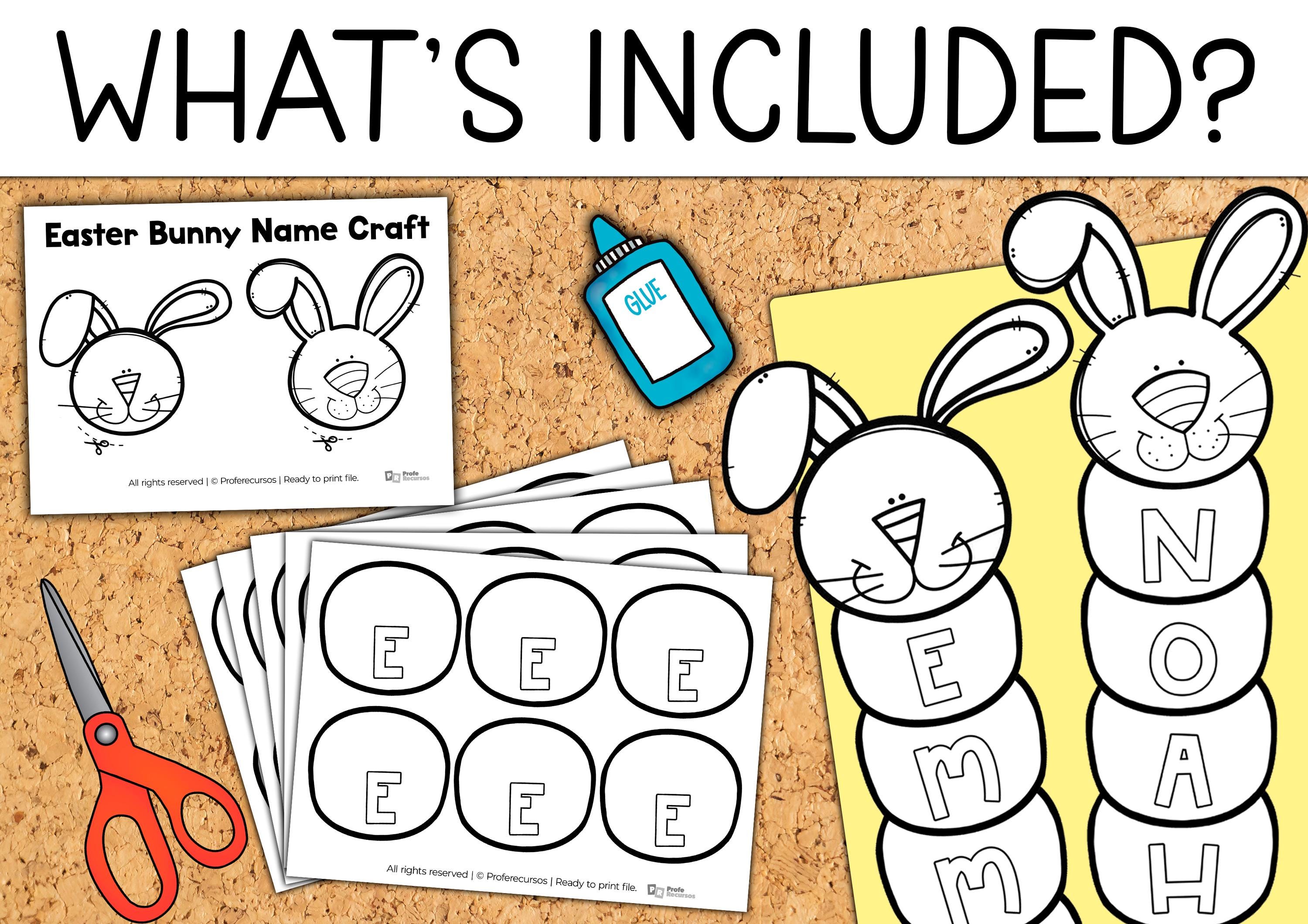 Easter Bunny Name Craft Activity | Easter & Spring Bulletin Board Ideas ...