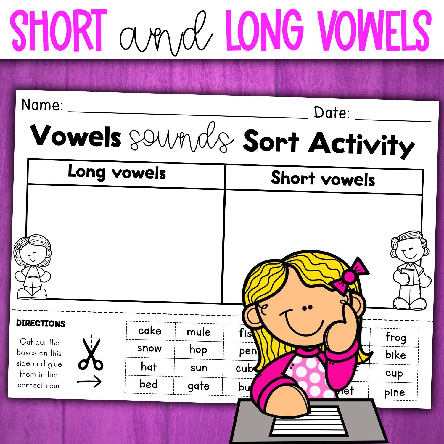 Short and Long Vowels Sounds Sort Worksheets Activity | Phonemics ...
