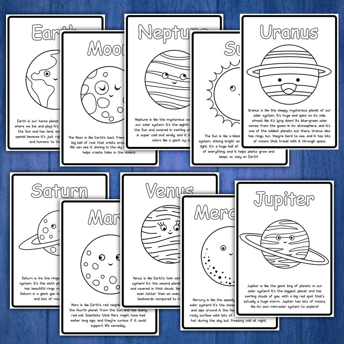 Solar System Planets Coloring Pages | Description and Facts About ...