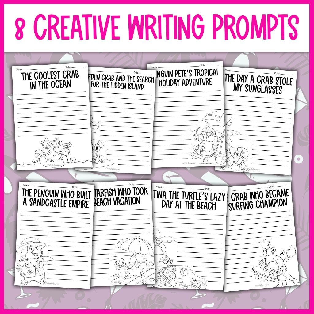 Summer Writing Prompts 3rd Grade and 4th Grade | Creative Writing ...