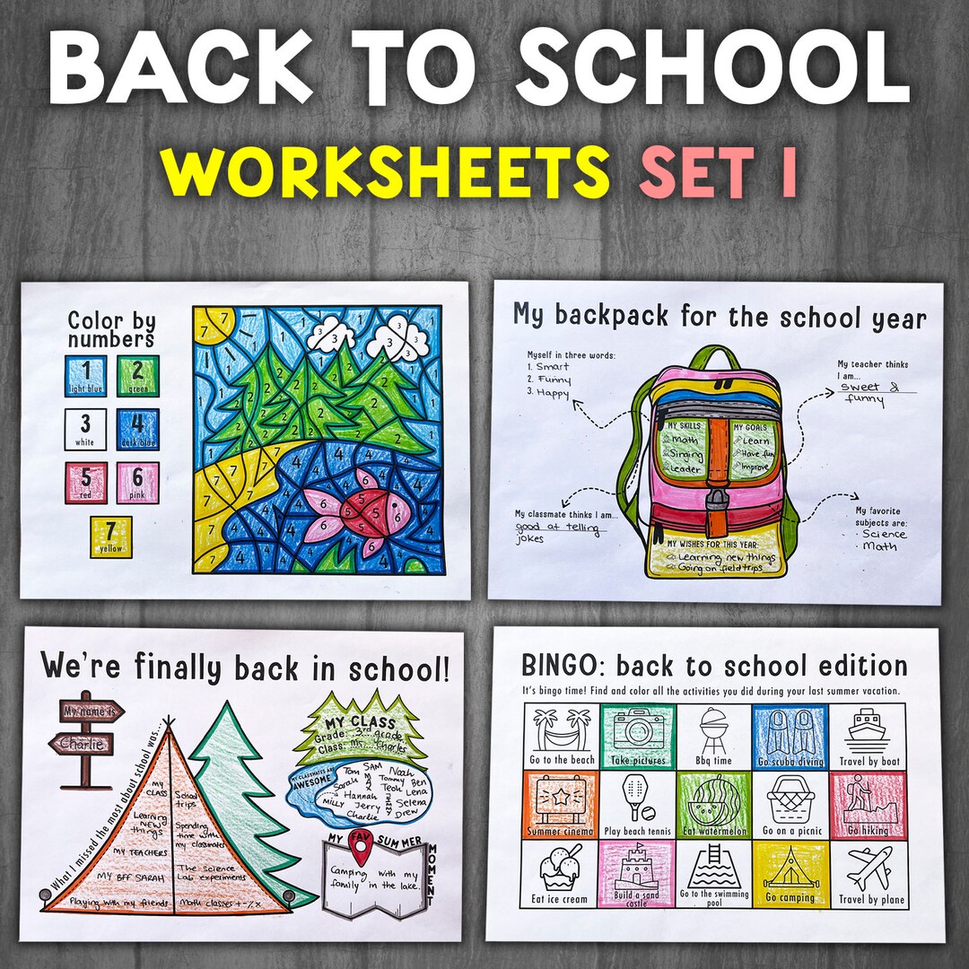 Back to School Activities & Worksheets | SET 1 | First Week of School ...