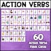 Action Verbs Flashcards for Autism | Speech Therapy ESL Vocabulary Real ...
