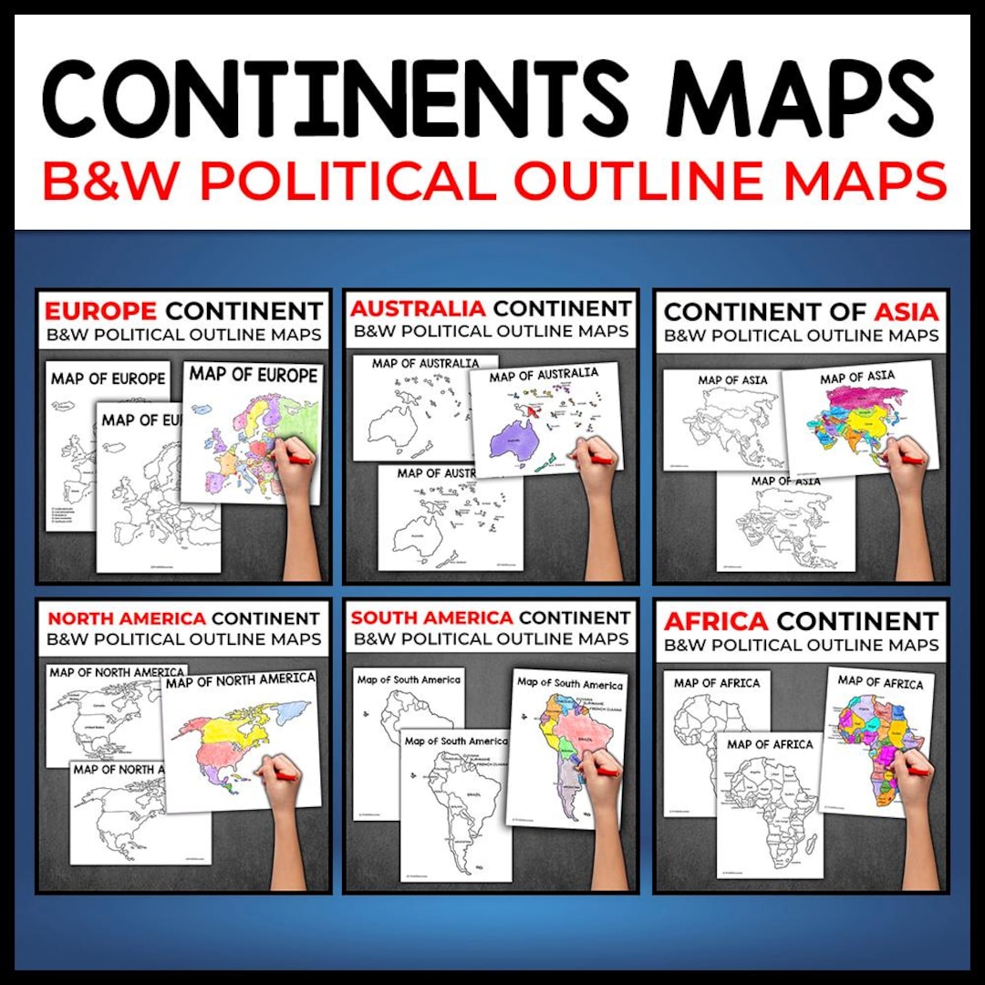 World Continents Blank Maps Outline Maps of the World Continents ...